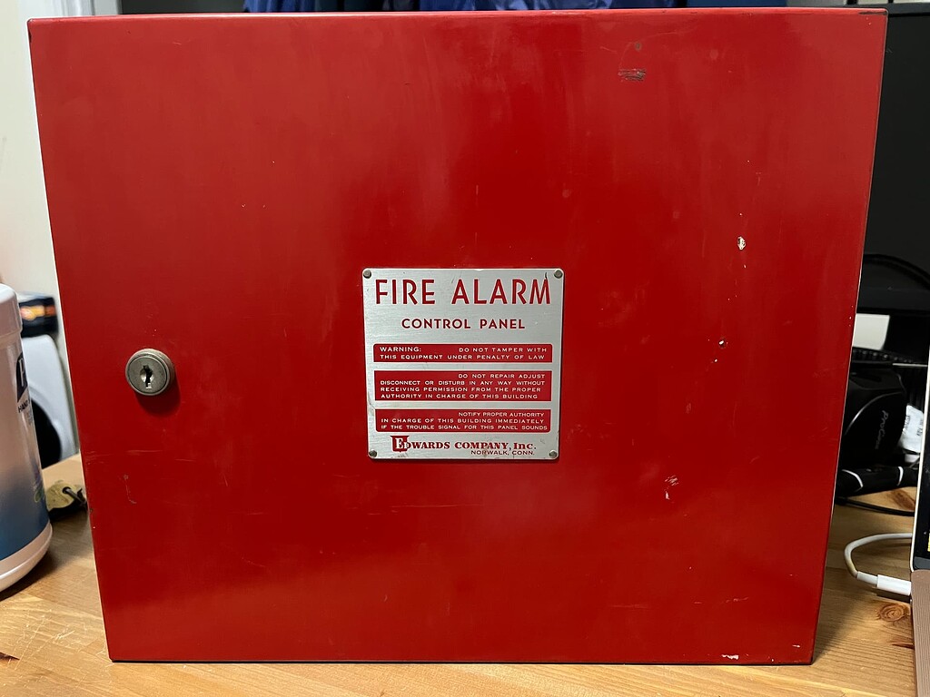 Edwards 1300-1 Fire Alarm Panel from 1956 - Fire Alarms - The Fire ...